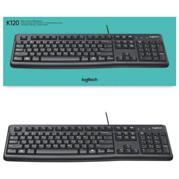 Logitech K120 USB Keyboard for PC – Black – Dilcom Computers LTD